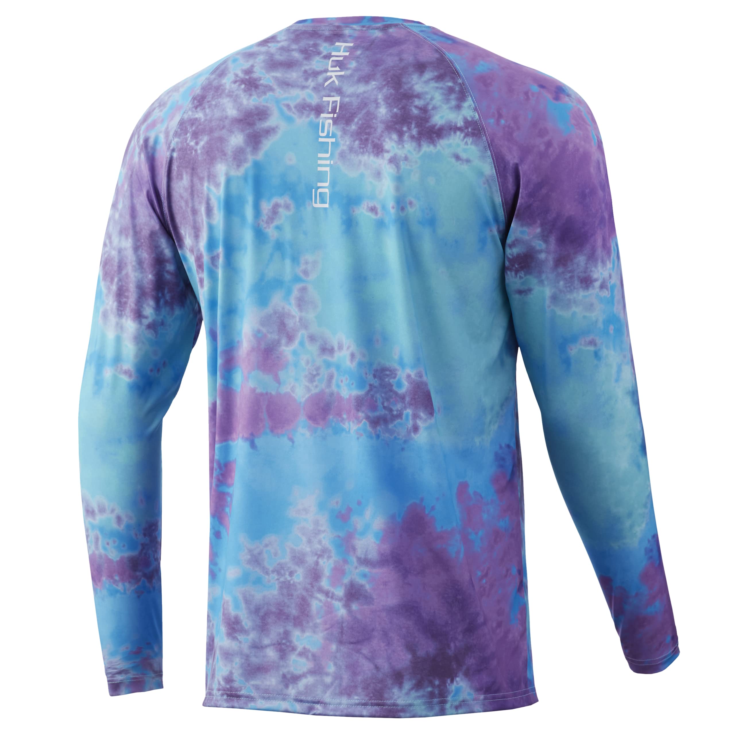 HUK Men's Pattern Pursuit Long Sleeve Performance Fishing Shirt, Ice Blue, 3X-Large