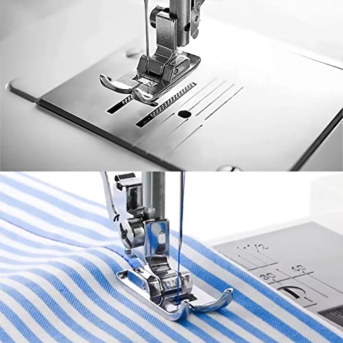 TISEKER 2 Pieces Zig Zag, Straight Stitch Presser Foot Universal General Purpose Zigzag Snap On Foot for Singer, Brother, Janome, Kenmore, Babylock, Toyota, Etc Domestic Sewing Machines