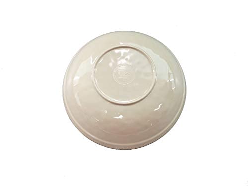 LOK-OSEMILE Gourmet Art Crackle 9" Melamine pasta Bowls - Ivory 45 Ounce - Set of 4
