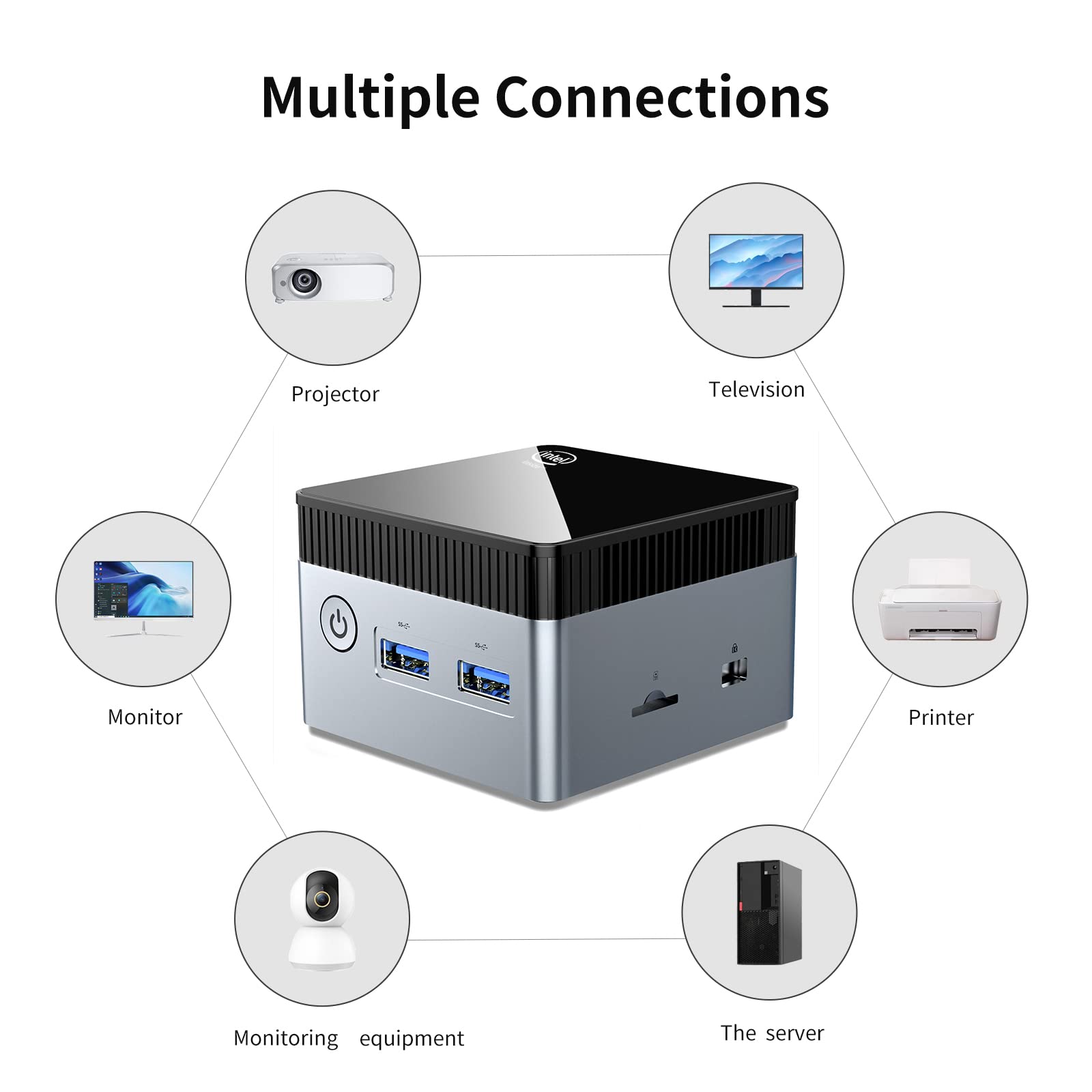 Mini PC Windows 11 Pro,8GB DDR4 RAM, 1TB SSD, Intel 11th Gen CPU N5105 Mini PC, Mini Desktop Computer Support 4K@60Hz Dual Display,WiFi 2.4G/5G,BT4.2,USB 3.0,Gigabit Ethernet&Cooling Fan