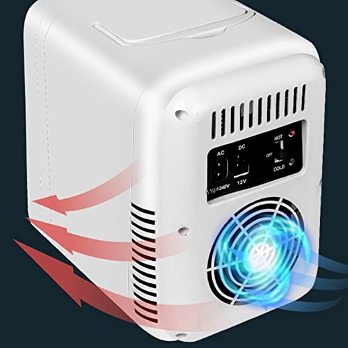 ISZI 4L Mini Refrigerator Portable Skincare Storage Fridge With Dimmable LED Light Mirrored Door Freezer Personal Warming Cooling Fridge For Makeup