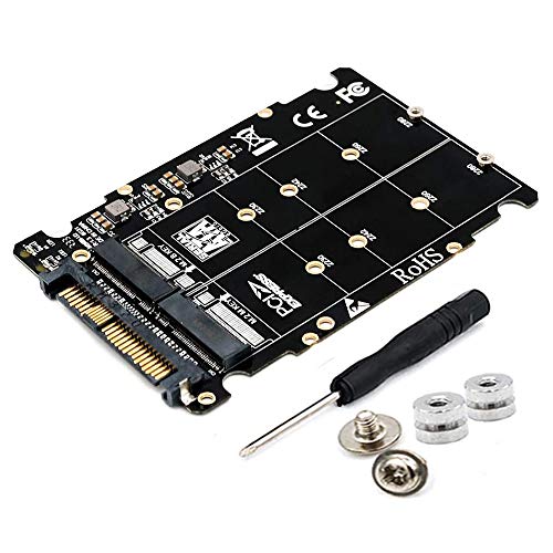 HLT M.2 NVME SSD (Key M) Key B SSD to U.2 SFF-8639 Adapter U.2 SFF-8639 to M.2 Key M Key B 2 in 1 Adapter