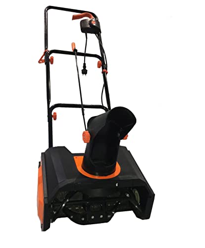 Kapoo Thrower, 18 Inch Electric Kapoo Blower, Steel Auger, 180Degree Rotatable Chute and Overload Protection, 13 Amp, Black & Orange bb04