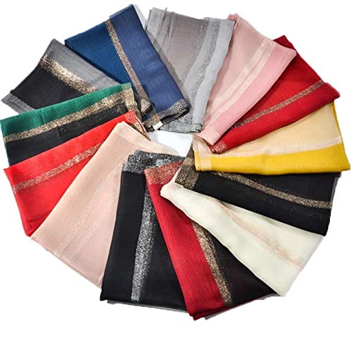 HURESON Lightweight Silk Scarf Elegant Soft Shawls and Wraps for Evening Dresses glitter Scarves for Women for All Seasons (Navy blue)