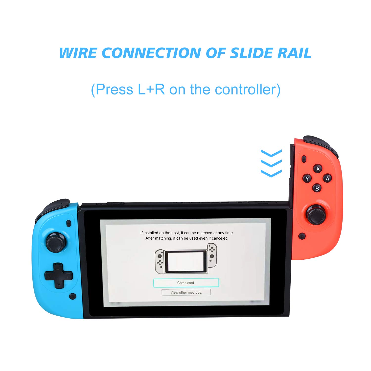 KLCCDMET Joypad Controller Compatible with Switch, Replacement for Switch Joy Con, Wireless Left and Right Controllers with Grip Support Wake-up Function