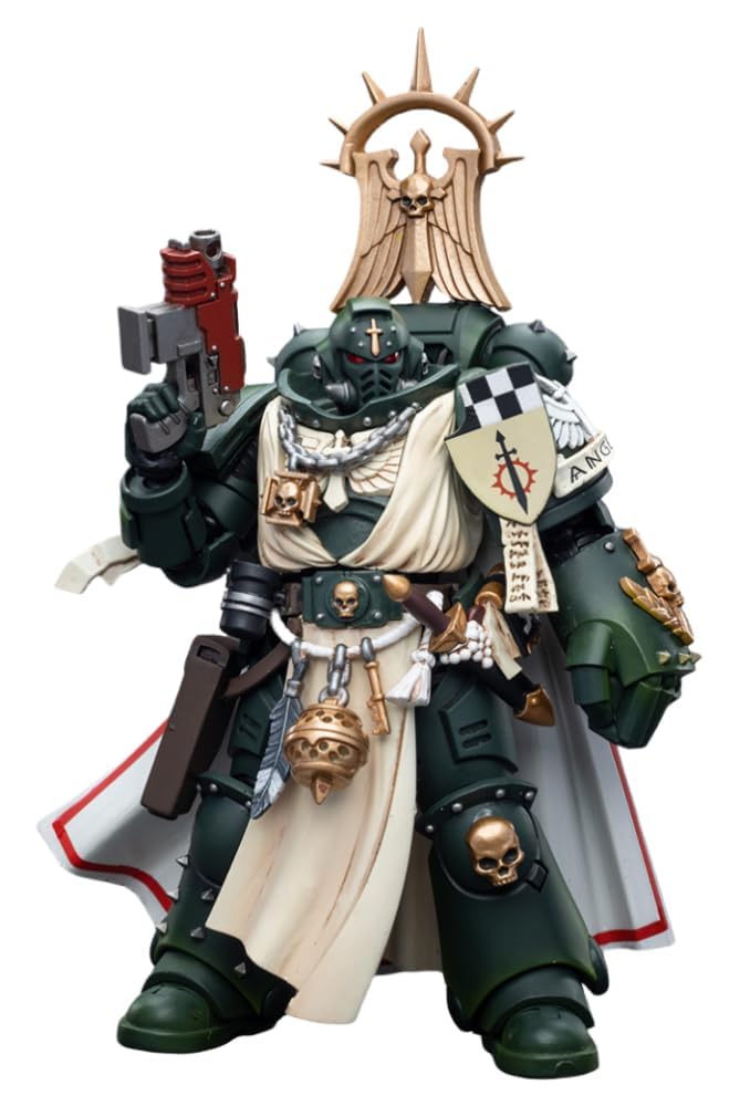 HiPlay JoyToy Warhammer 40K Collectible Figure: Dark Angels Master with Power Fist 1:18 Scale Action Figures JT7691 (JT7691)