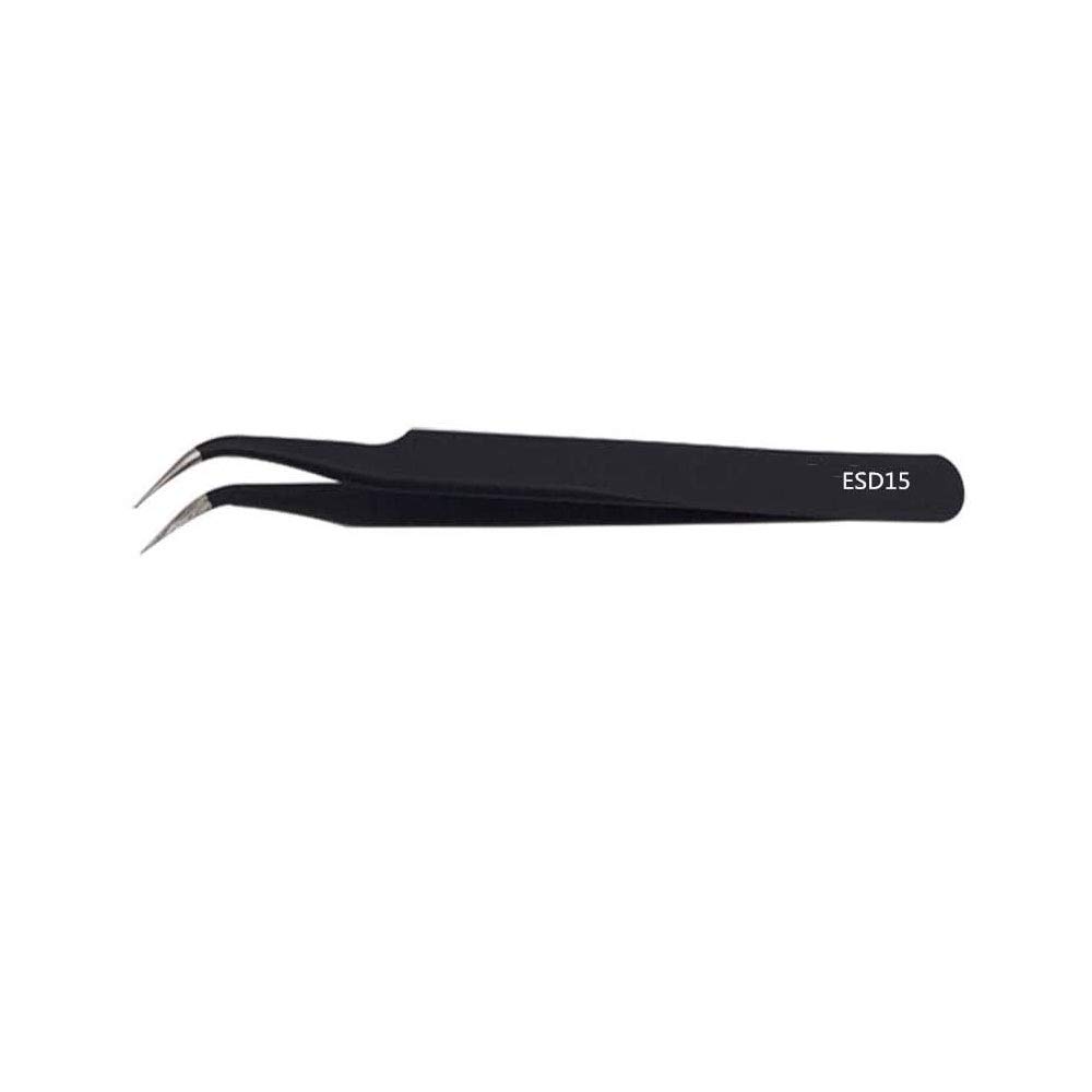 Industrial Anti-static Stainless Steel Tweezers Personal Care Eyebrow/Eyelash Tweezers (ESD15)