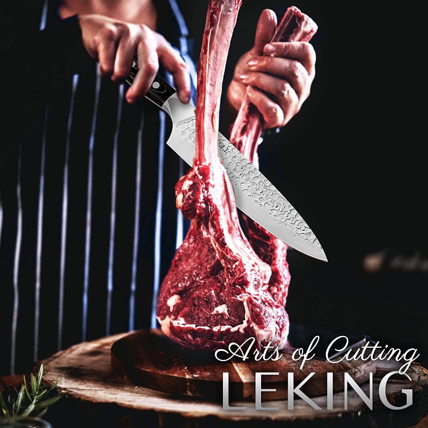 Leking Chef Knife German EN1.4116 High Carbon Stainless Steel 8 Inch Professional Chef’s Knife with Ergonomic Handle in Gift Box, Ultra Sharp Kitchen Knife for Family and Restaurant