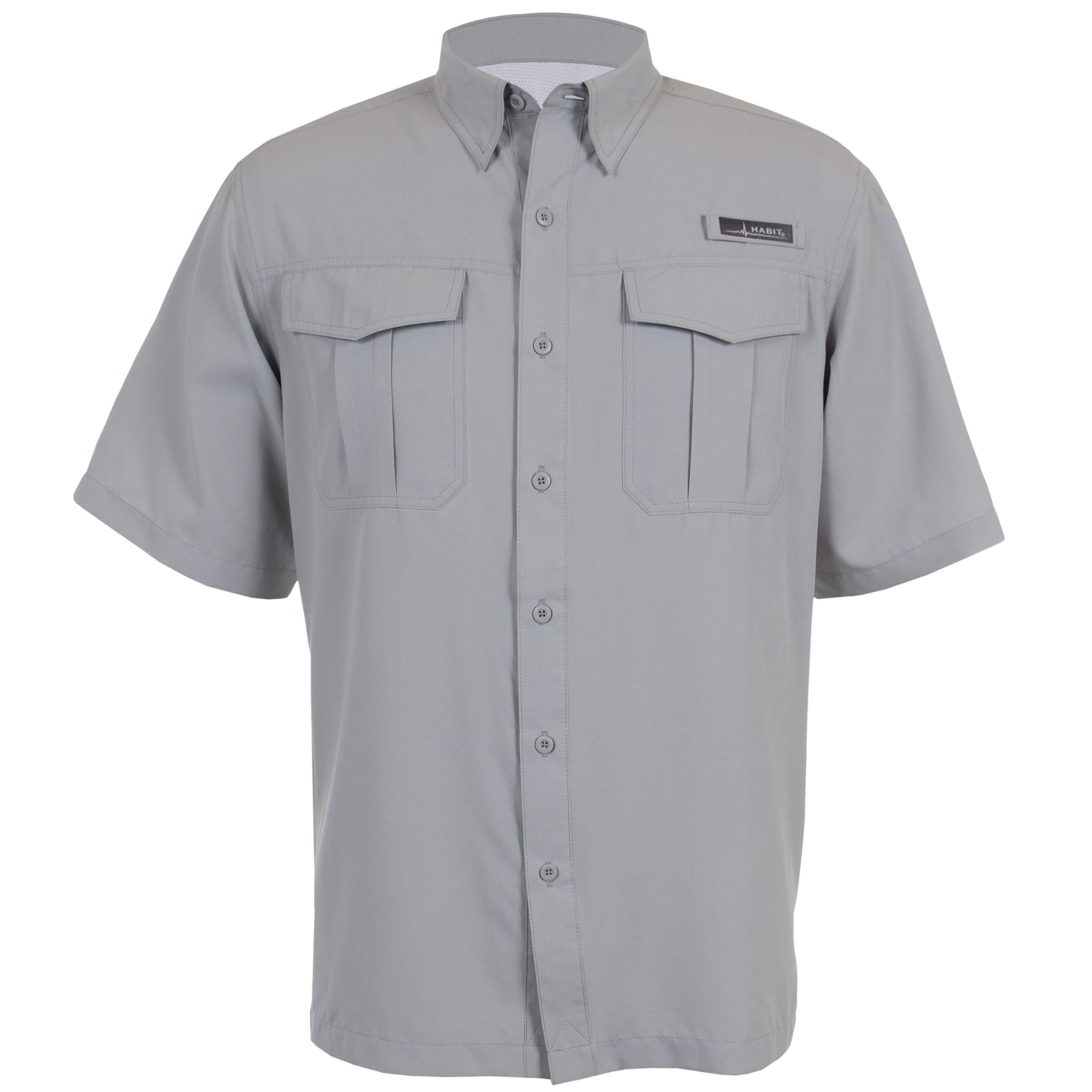 HABIT Men's Belcoast Short Sleeve River Guide Fishing Shirt, Dusk (High Rise), X-Large