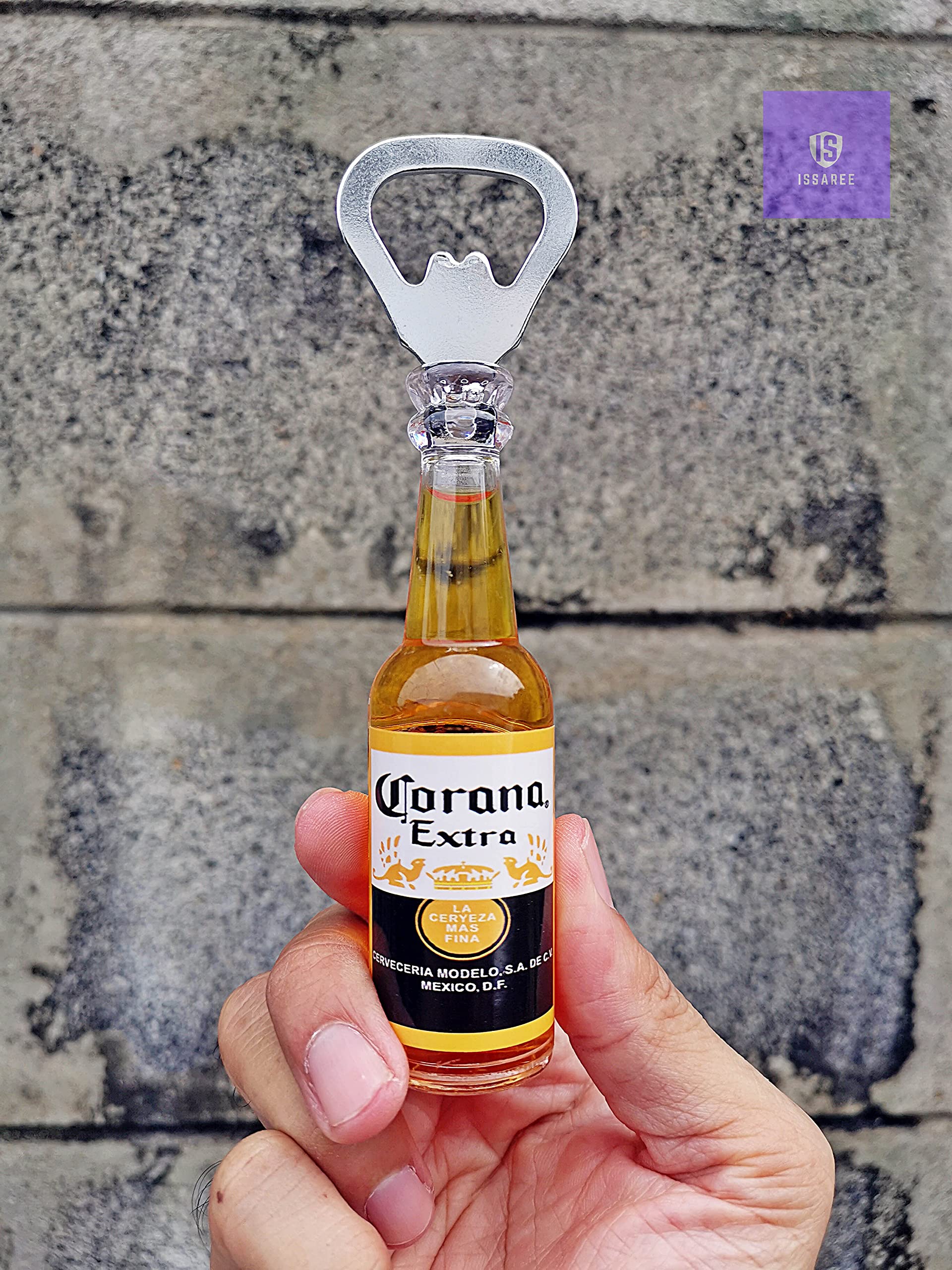 Magnetic Beer Bottle Opener Figure Beer Bottle Bar Refrigerator Decor Unique Birthday Gifts Collection (Corona Extra)