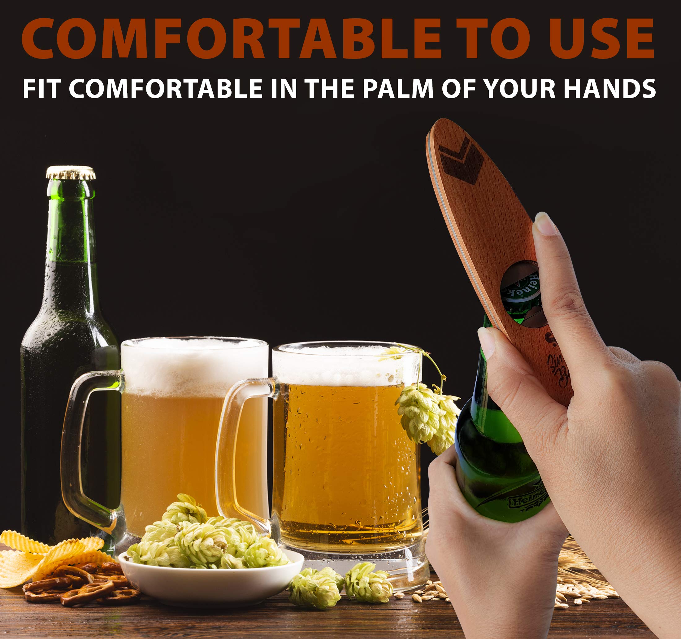 Magnetic Bottle Opener, Designed to Automatically Catch a Bottle Cap