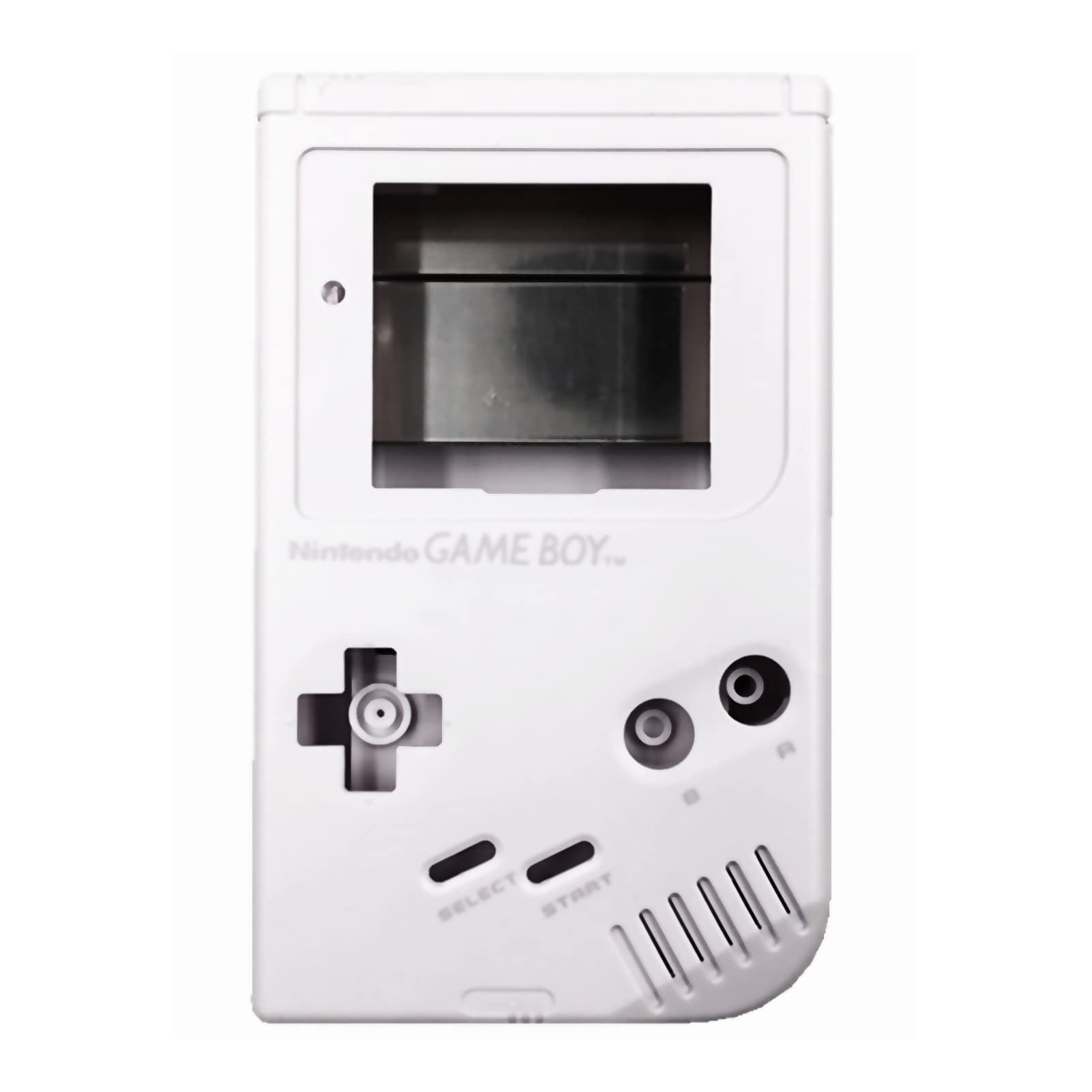 New IPS Housing Case Shell White Color Replacement, Compatible with for Nintendo Gameboy Game Boy GB Classic Console, 100% Fit Brighten Display Screen Dedicated Outer Casing Enclosure + Screws