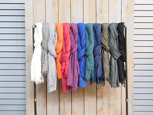 Hadley Wren Women's Classic Soft Solid Lightweight Oblong Scarf, Green, One Size