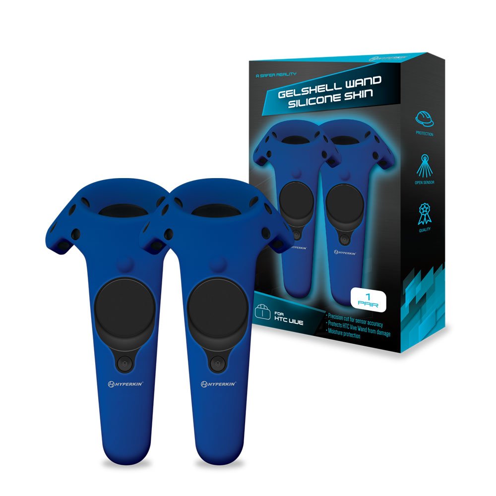 Hyperkin GelShell Controller Silicone Skin for HTC Vive Pro/HTC Vive (Blue) (2-Pack) GelShell Headset Silicone Skin for HTC Vive(Blue)