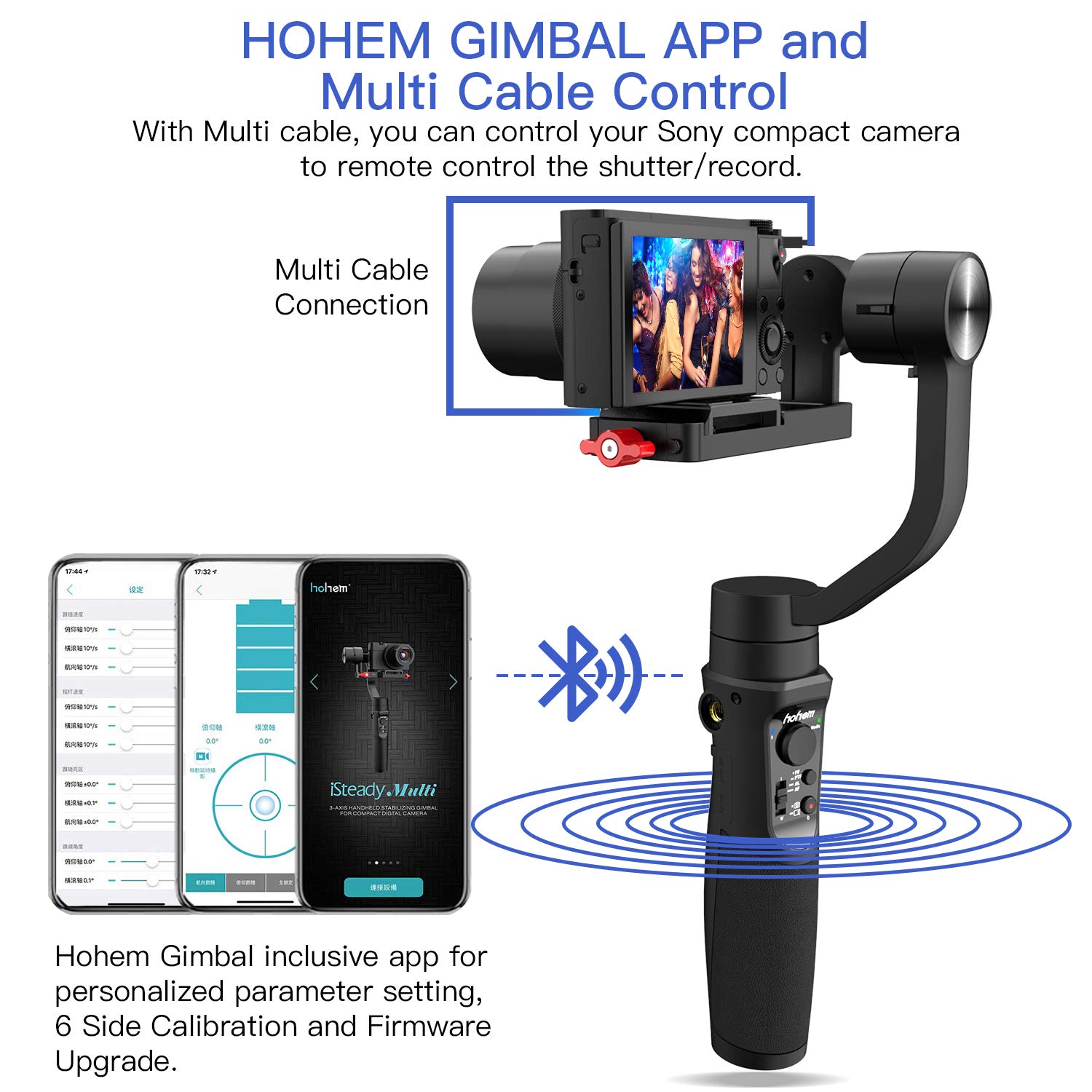 Hohem iSteady Multi Camera Gimbal Stabilizer 3-in-1 Gimble for Sony RX100 for Canon PowerShot, for Panasonic Lumix for Max and 11 pro max Smartphones Playload 400g