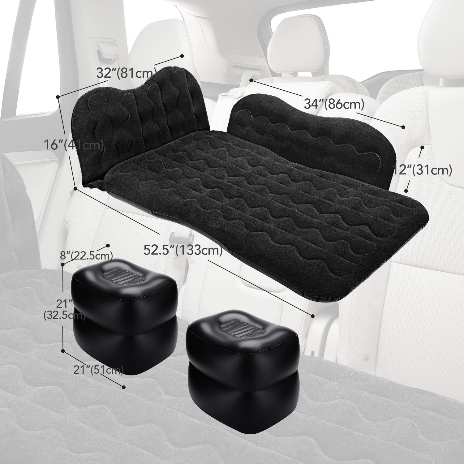 HOUSE DAY Single Foldable Air Mattress, 1000lb Super Bearing Capacity, Compatible with SUV, RV, Truck, Sleeping Pad, Bed, 3-Year Warranty