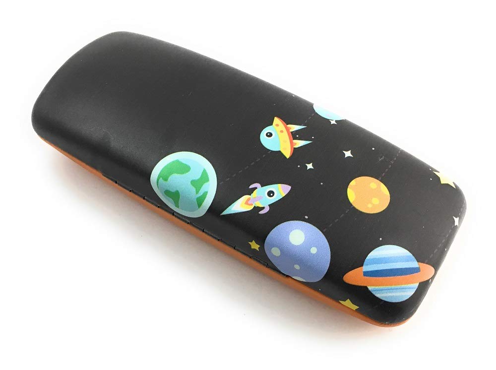 Hard Shell Glasses Case For Small Eyeglass Great Gift for Boys Girls Kids & Children (Brown)