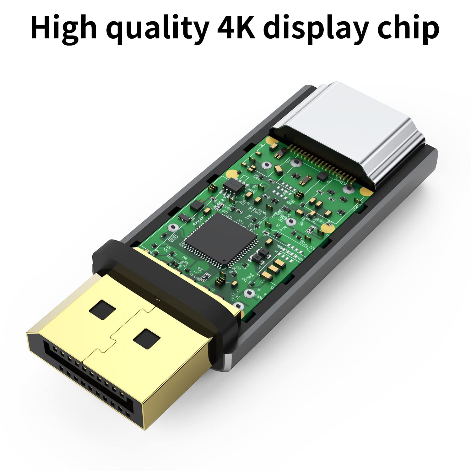 IIABC Displayport to HDMI Adapter (2Pack) 4K 24K Gold Plated Displayport DP to HDMI Female Converter,Uni-Directional Display Port to HDMI Converter Compatible for Lenovo, HP, Dell &More- Grey