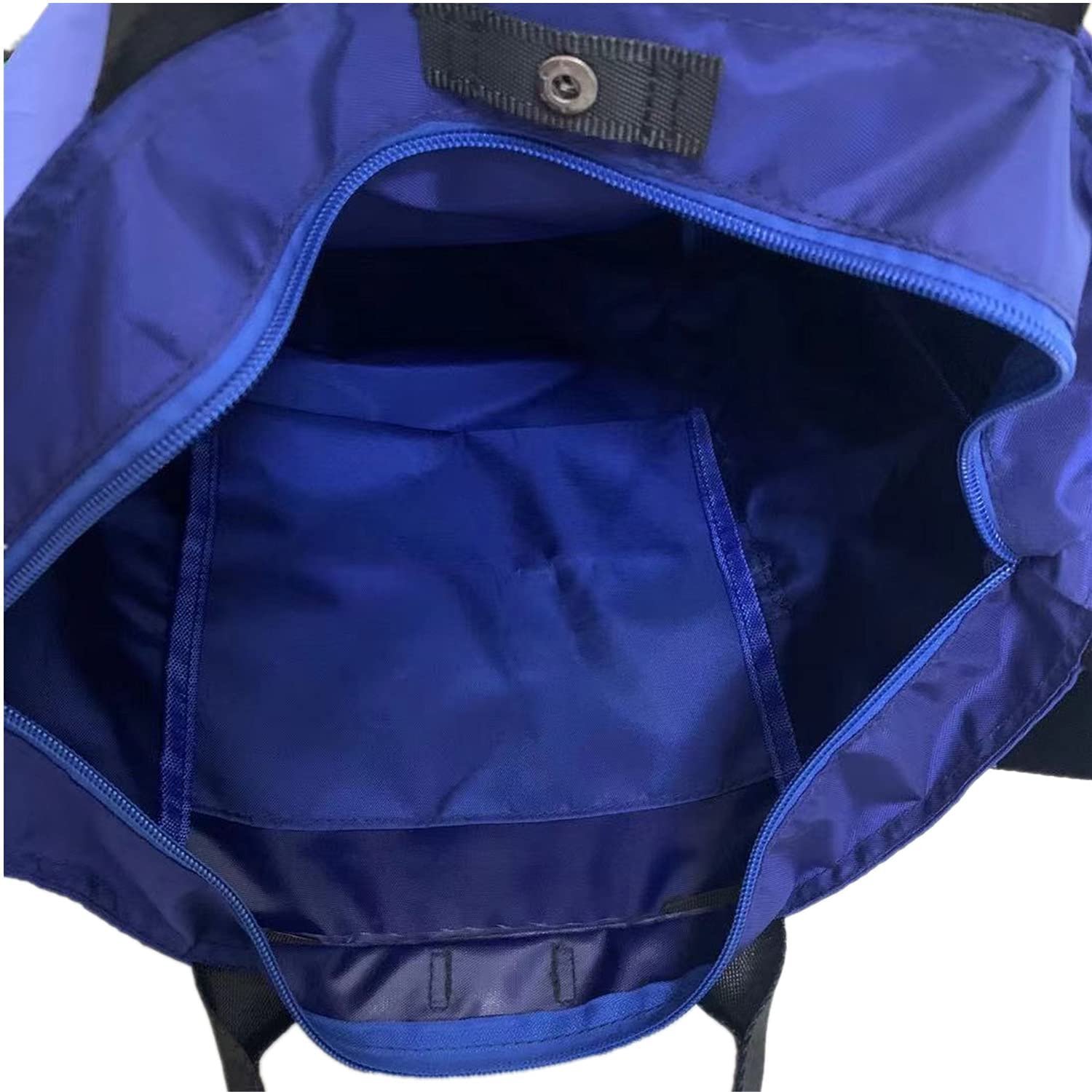 JiangYY Women Men Large Vintage Nylon Tote Shoulder Bag Shopping Bag Handbag (Blue)
