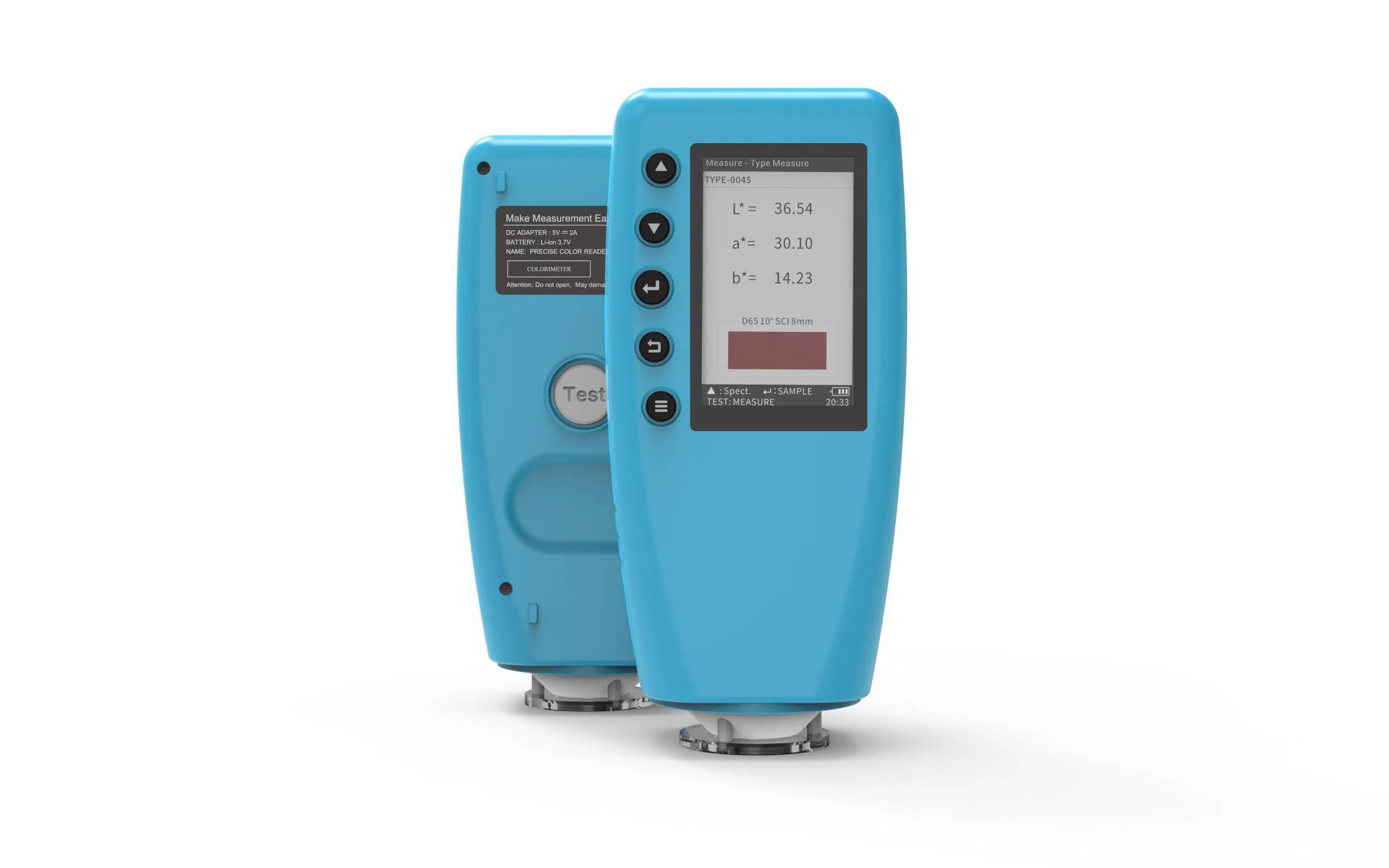 New Portable Simplified Colorimeter WR10QC Digital Color Reader, Apertures 8mm, Color Simulation, ΔE*ab<0.1, CIELAB, Wavelength: 400-700nm