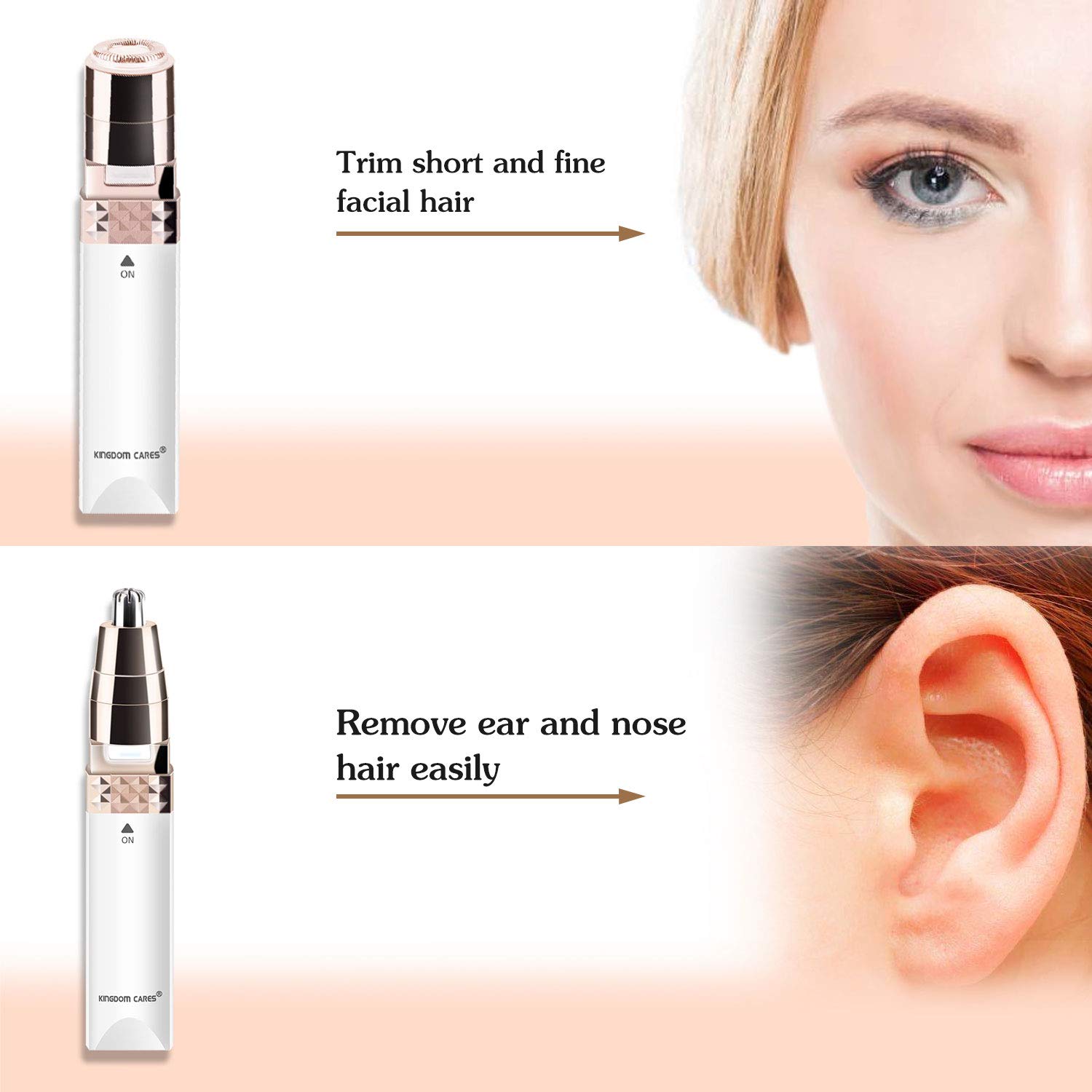 HOT-FEELING Eyebrow Trimmer, New Facial Hair Remover for Women with LED Light