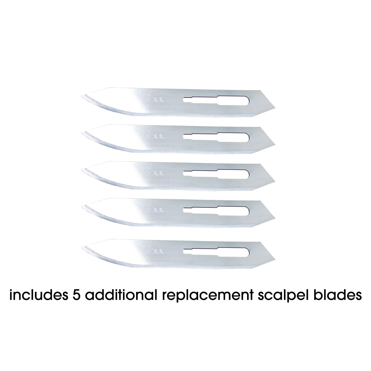 HME Lightweight Pocket Fixed Stainless Steel Replacement Blade Knife with 5 Replaceable Blades and Sheath for Hunting, Camping, Backpacking, Hiking