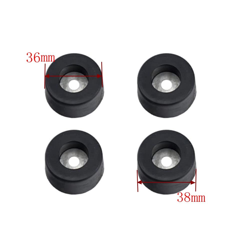 KROYWACHS DJ Speaker Cabinet Rubber Feet for Speaker Cabinets and Flight Case, Repair Kit Accessories Woofer 4PCS 38x19mm for Home Theater Karaoke
