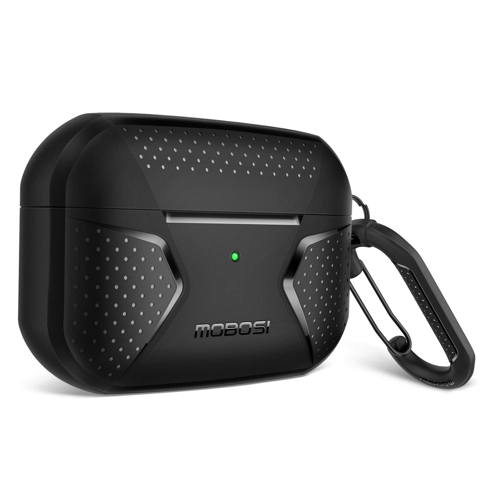 MOBOSI for AirPods Pro 2 Case 2022, Military Grade AirPods Pro 2nd Generation Case with Keychain, Men Women Shockproof Full Body Rugged Protective Case, Supports Wireless Charging, Black