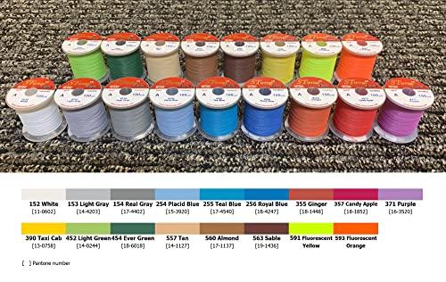 Hitena STWRAP Rod Wrapping Thread - NCP (No Color Preserver) 17 Color 100yd Complete Pack