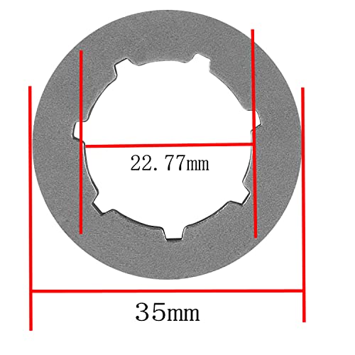 Hippotech Pack of 5 Clutch Drum Rim Sprocket 3/8-7 Fits for Husqvarna for STIHL Chainsaw