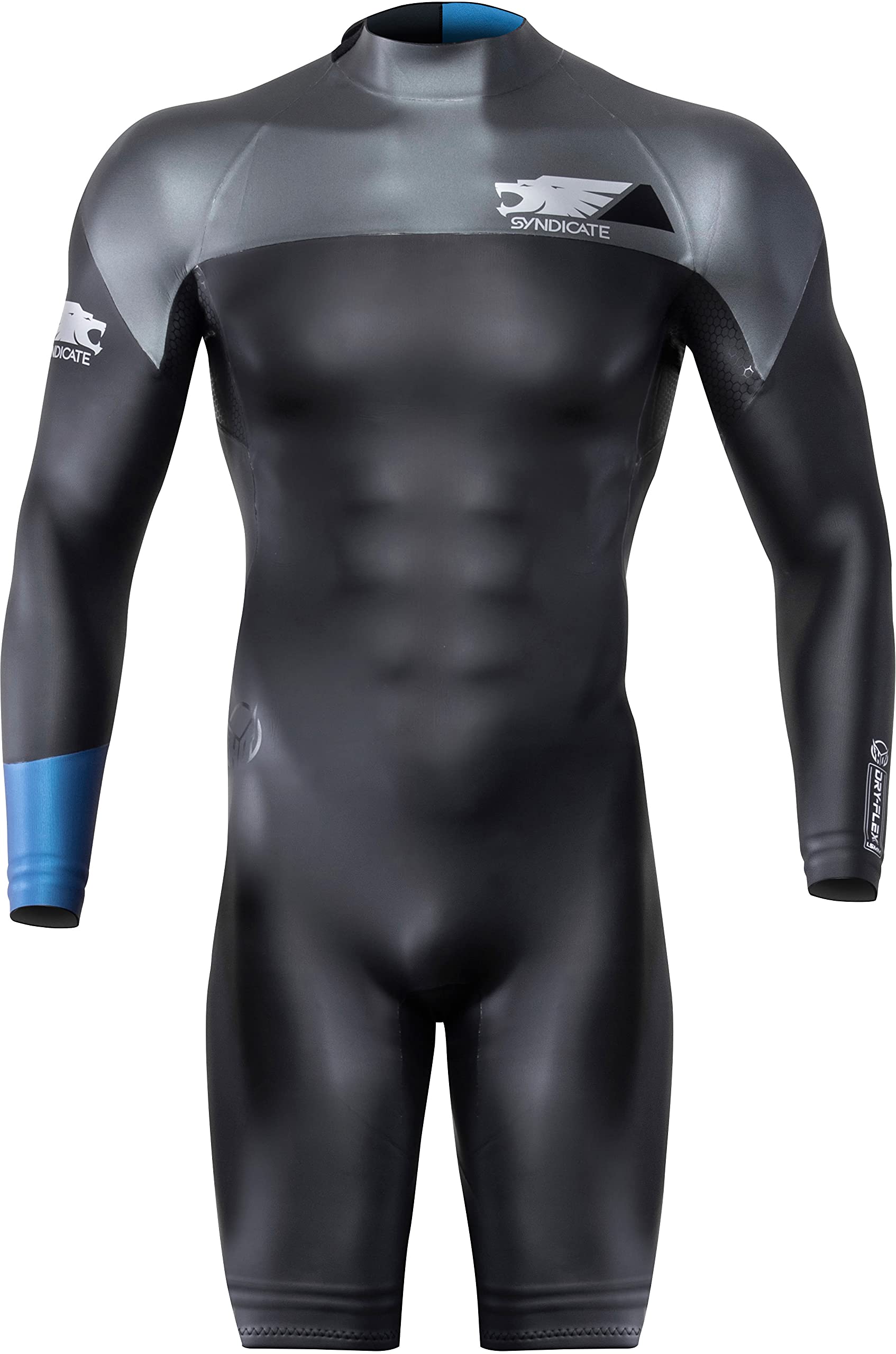 HO Syndicate Dry-Flex L/S Spring Mens Wetsuit Black/Steel Blue Sz XXL