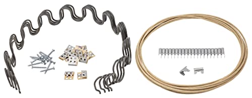 House2Home 23" Couch Spring Repair Kit to Fix Sofa Support for Sagging Cushions - Includes 4pk of Springs, Upholstery Spring Clips, Seat Spring Stay Wire, Screws, and Installation Instructions
