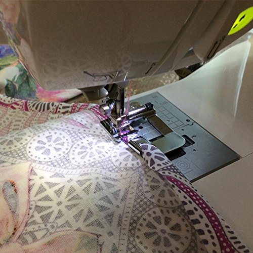 YEQIN 3 Piece Rolled Hem Presser Foot Set Wide Hemmer Foot Set Includes 1/2β, 3/4" and 1β Presser Feet Compatible with Singer, Brother, Babylock, Euro-Pro, Janome and More Low Shank Sewing Machine