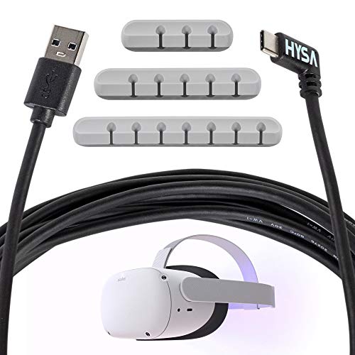 HYSA Oculus Quest Link Cable 13FT(4M) USB 3.2 G1 90 Degree Angle Type c to USB Type a high Speed Data Transfer and Fast Charging (USB-if Certified), Compatible with Oculus Quest 2 and Gaming PC