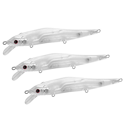 LHLLHL 20pcs/Set Unpainted Lures Slow Sinking DIY Blank Jerkbaits with Steel Beads Minnow Hard Baits Trout 12cm 12g
