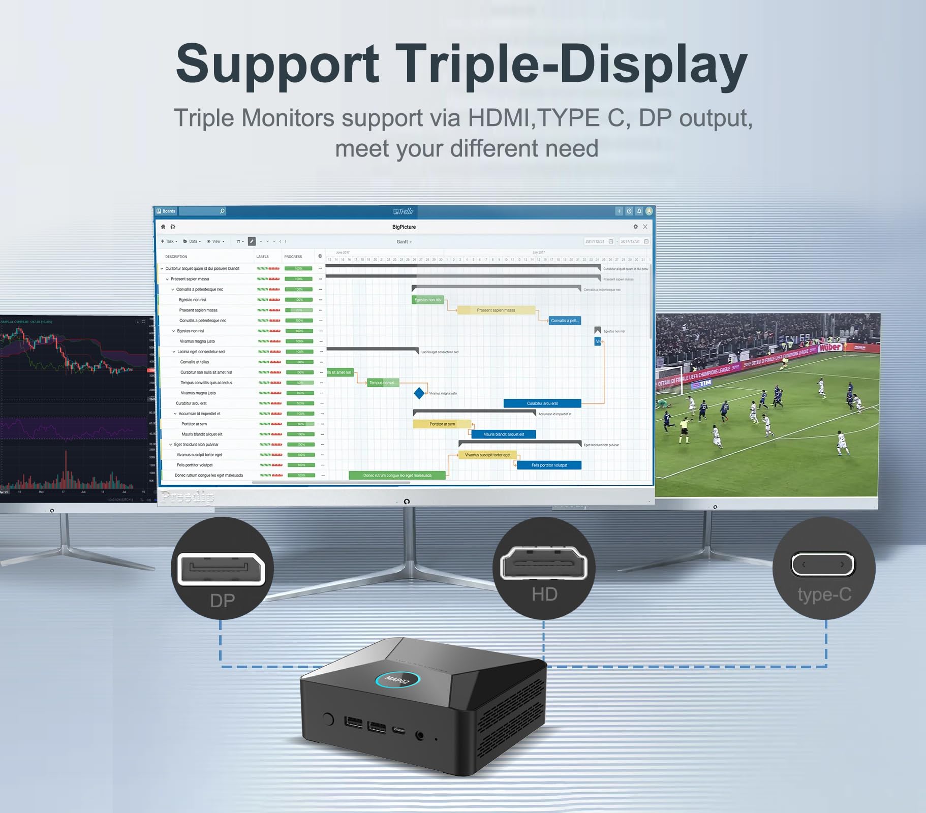 JMZZPC MAP02 Mini PC Windows 11 Preinstalled Intel 11th N5100 8GB DDR4 256GB M.2 SSD, Mini Desktop Computer 4K UHD Triple Display/Dual DDR4/Dual SSD/Dual WiFi/BT5.1/ RJ45/DP/Type C