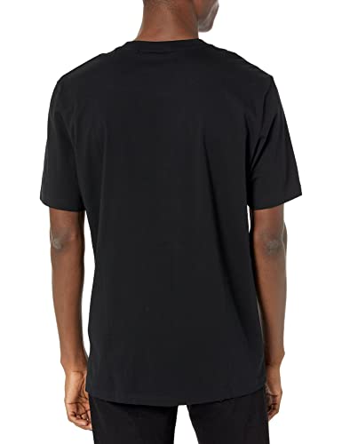 HUGO Boss Mens Crew Neck Pattern Box Jersey T-Shirt T Shirt, Black Metal, Small US