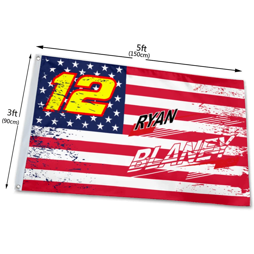 Hiuynn checked flag Ryan Blaney #12 House Garden Lawn Indoor Outdoor Flag 3x5Feet decor