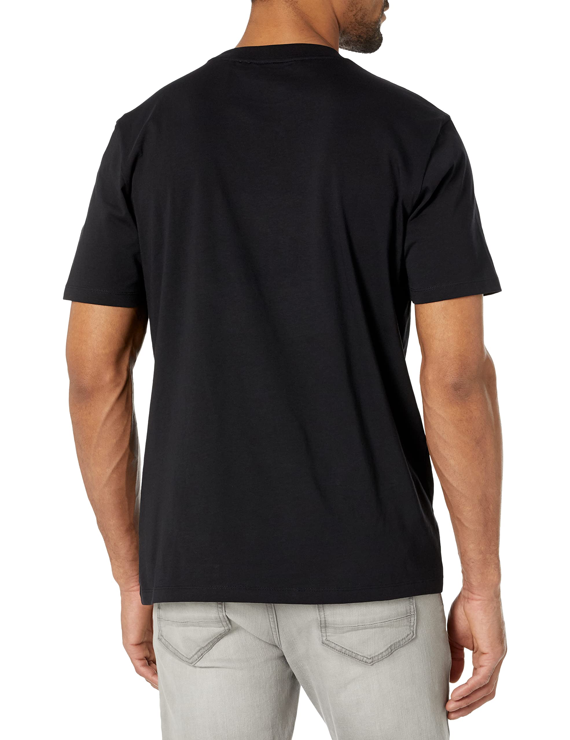 HUGO Boss Mens Dolive Crew Neck Logo Box Jersey T-Shirt T Shirt, Black Ink, Large US