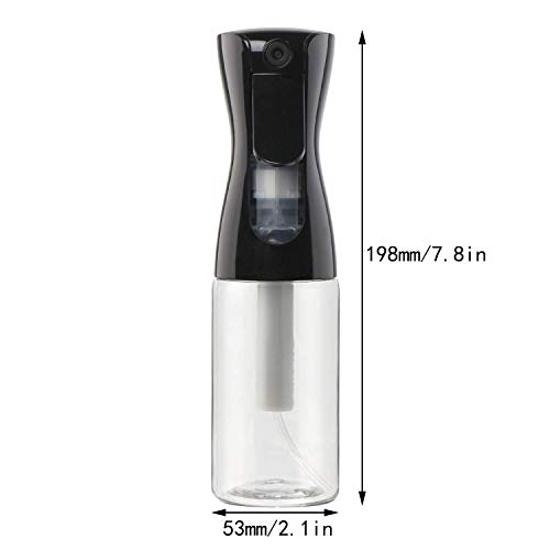 Hair Spray Bottle, Continuous Spray Water Bottle Refillable Continuous Pressurized Mist Sprayers Empty Misting Bottle for Taming Hair in Morning, Showering Pets, Plants, Cleaning - 5.4oz/160ml