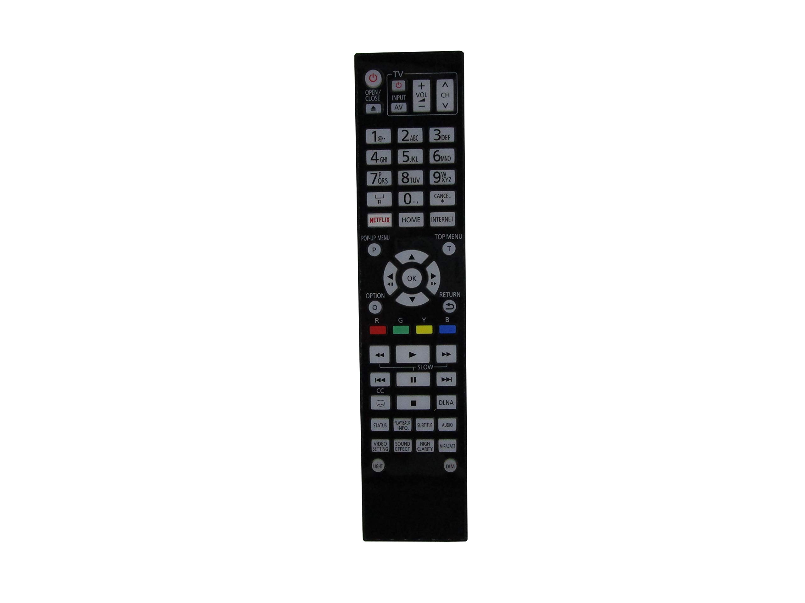 HCDZ Replacement Remote Control for Panasonic N2QAYA000131 DMP-UB900 DMP-UB900-K DMP-UB900EBK Ultra HD 4K Blu-ray DVD Disc Player (N2QAYB001090)