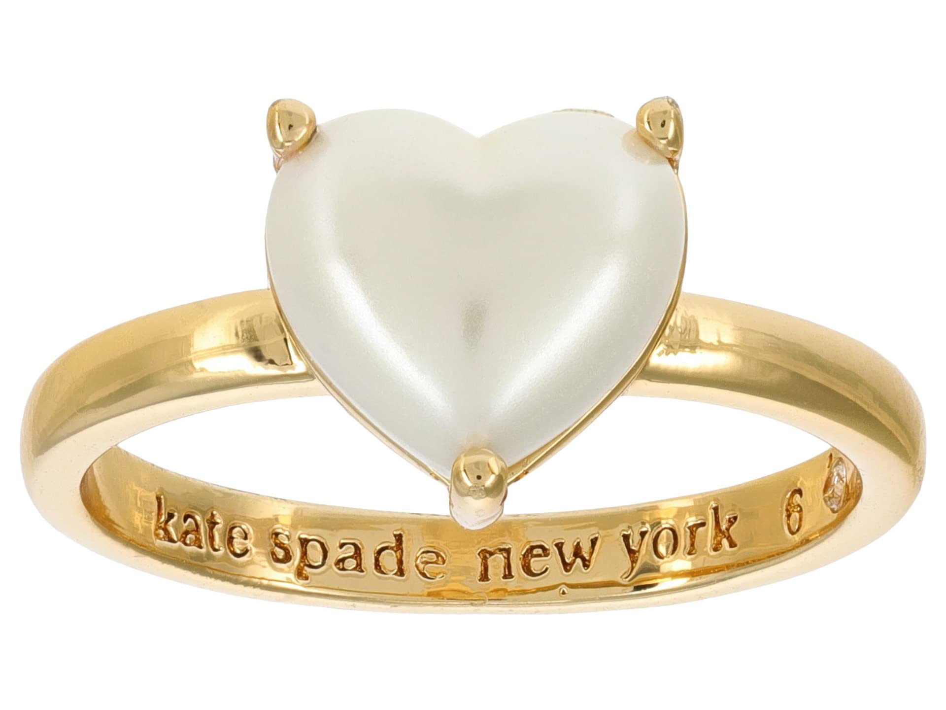 Kate Spade New York My Love Heart Ring Cream/Gold 6