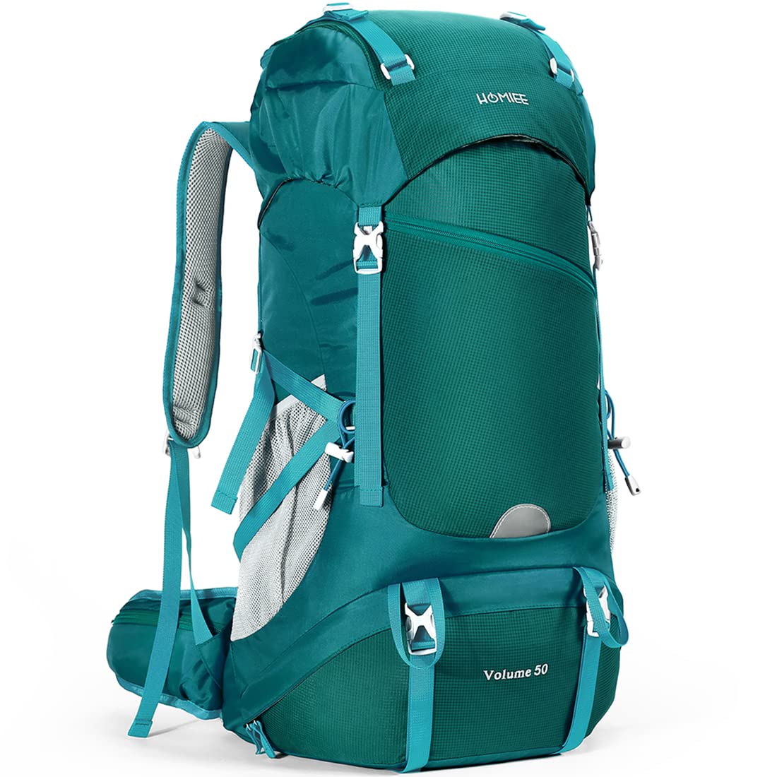 HOMIEE 50L Hiking Backpack Travel Bag Waterproof Camping Backpack with Rain Cover Lightweight Backpacking Backpack Rucksack