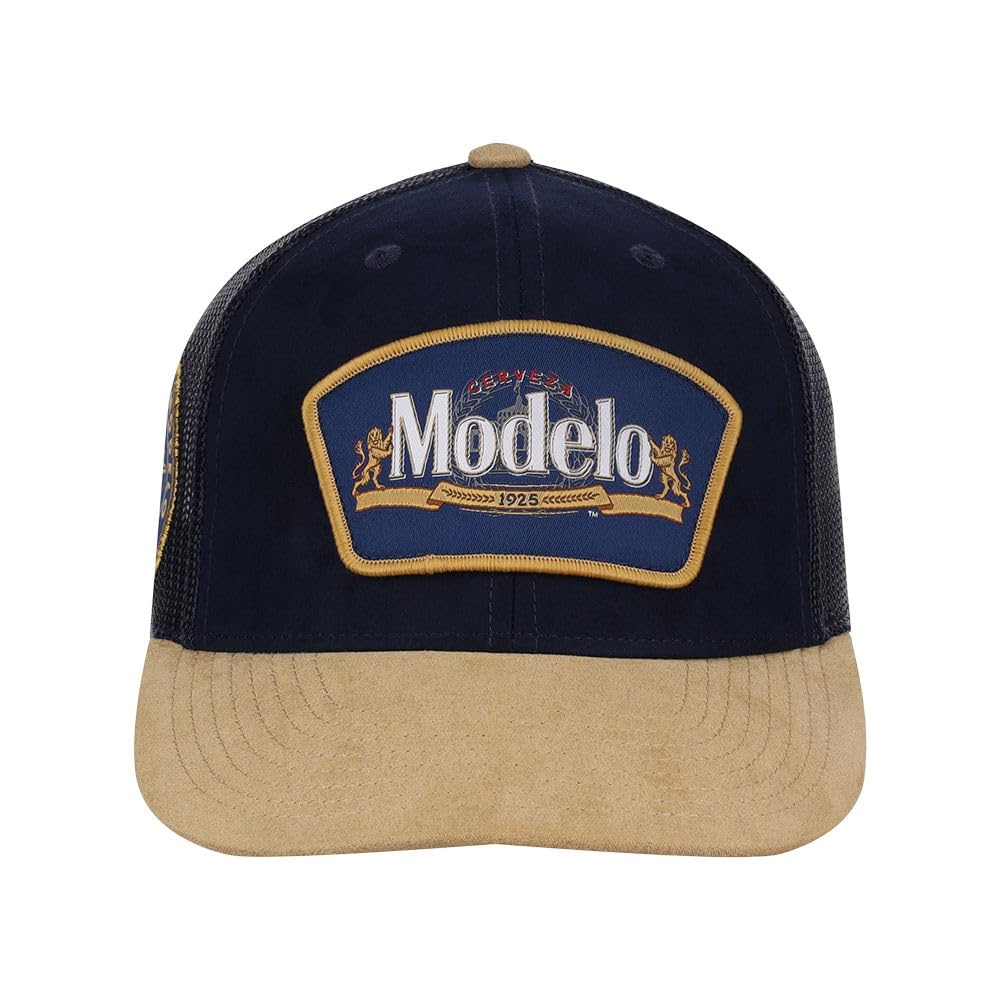 Modelo Beer Patch A-Frame Trucker Adjustable Snapback Cap Navy