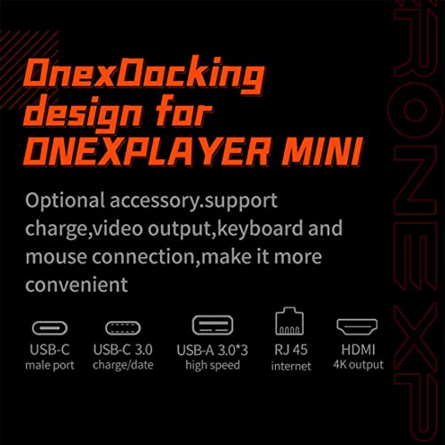 NATT One-Netbook OnexPlayer Mini Pro Handheld Game Console, 7.0 Inch 2-in-1 Tablet Laptop PC Notebook Windows 11, R7 6800U Processor, 32GB LPDDR5, 2TB NVMe SS