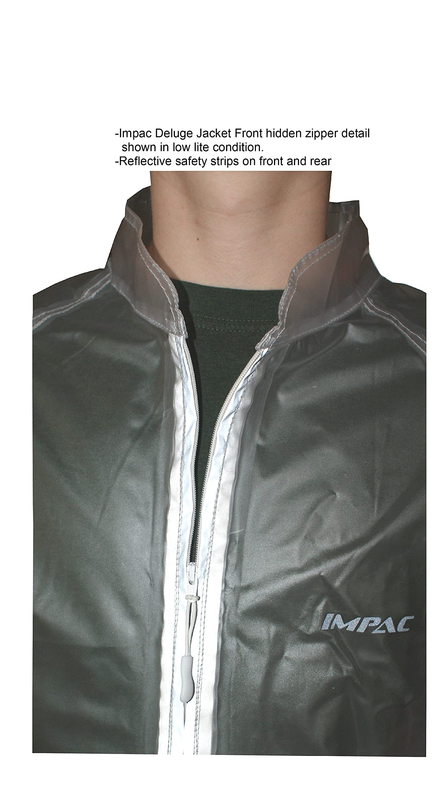 Impac Deluge Men ladies Cycling Jacket Coat Outdoors rain Waterproof Windproof transparent Bike Commuting Racing (Clear, Small)