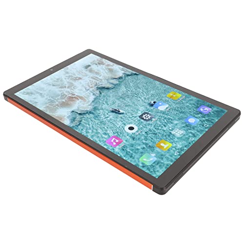 Honio HD Tablet 5G WiFi 3 Card Slots Aluminum Alloy 10.1 Inch 4GB RAM 64GB ROM Orange Family Tablet (US Plug)