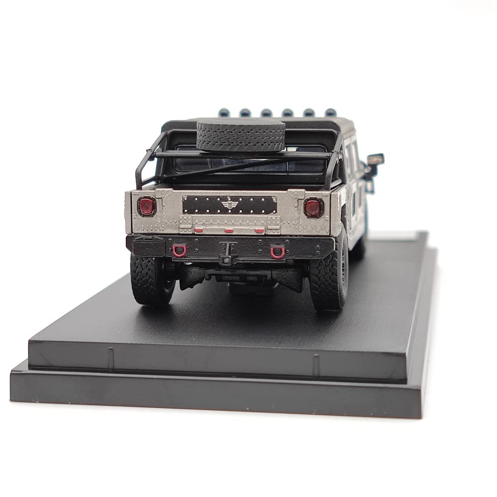 Master 1:64 Scale Hummer H1 Pickup Truck Shelf Diecast Toys Car Models Collection Gifts (Grey)
