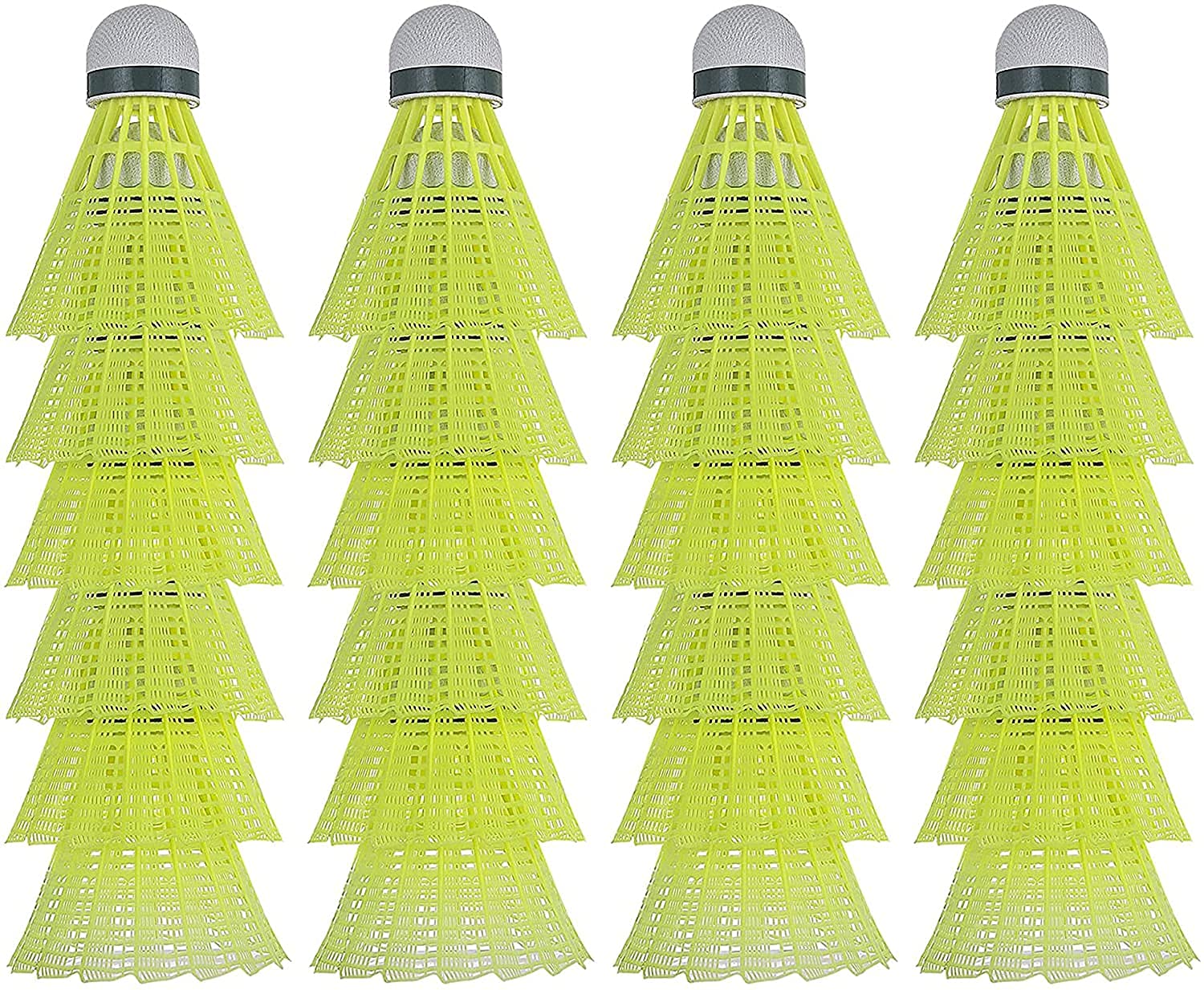 HIRALIY 24 Pack Nylon Badminton Shuttlecocks Birdies, Baseball/Softball Batting Training High Speed Badminton Balls with Stable & Durable, Ideal Hitting Practice for Youth Players Indoor and Outdoor