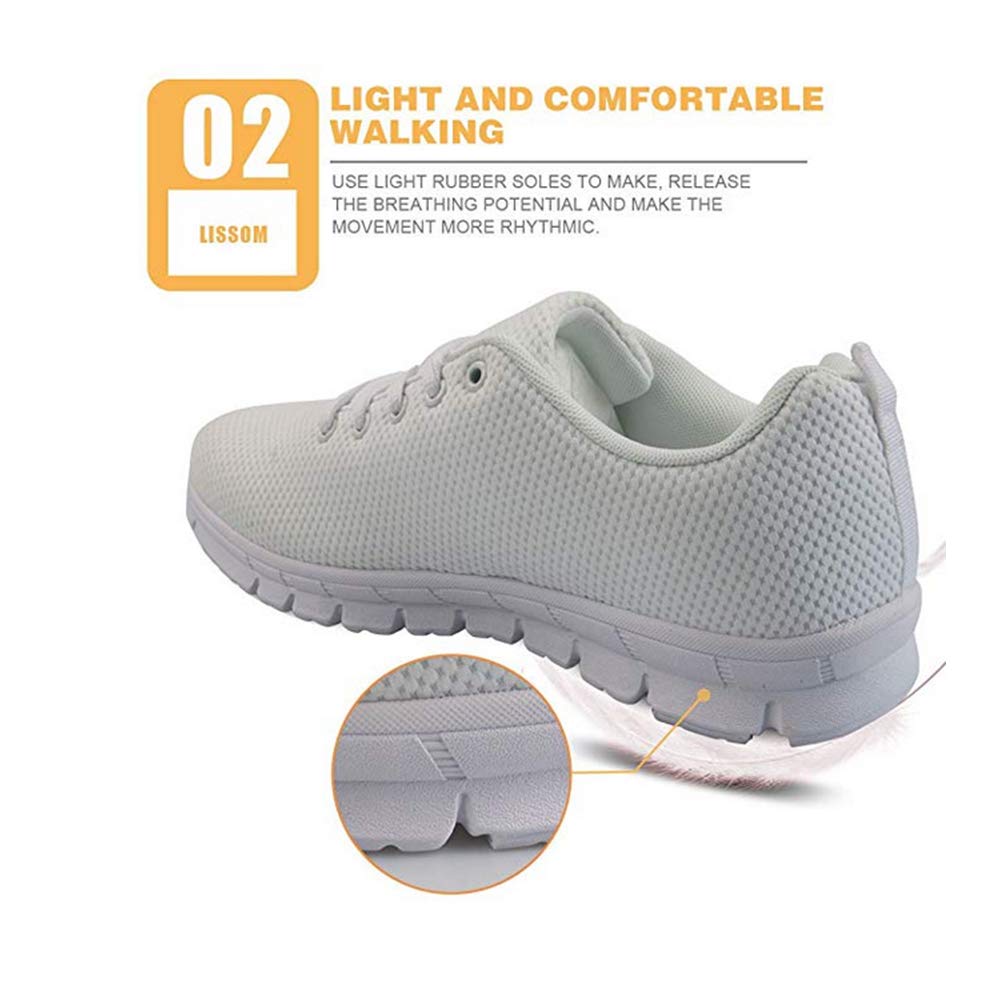 Jeiento Women's Sneakers Mesh Breathable Comfort Athletic Sport Running Walking Shoes Gym Work Shoes US 8